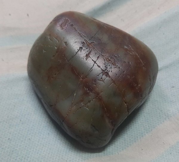 藏家釋出早期收藏正宗和闐青花原石重約 506g保證正和闐 早期正宗和闐老青花原石型好沉手滑順 P9