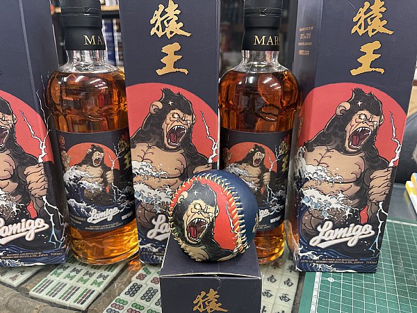 猿王～日本威士忌 MARS 桃園職棒威士忌 LAMIGO 猿王 48% (贈猿王球一顆) 750ml :::P9品酒網:::